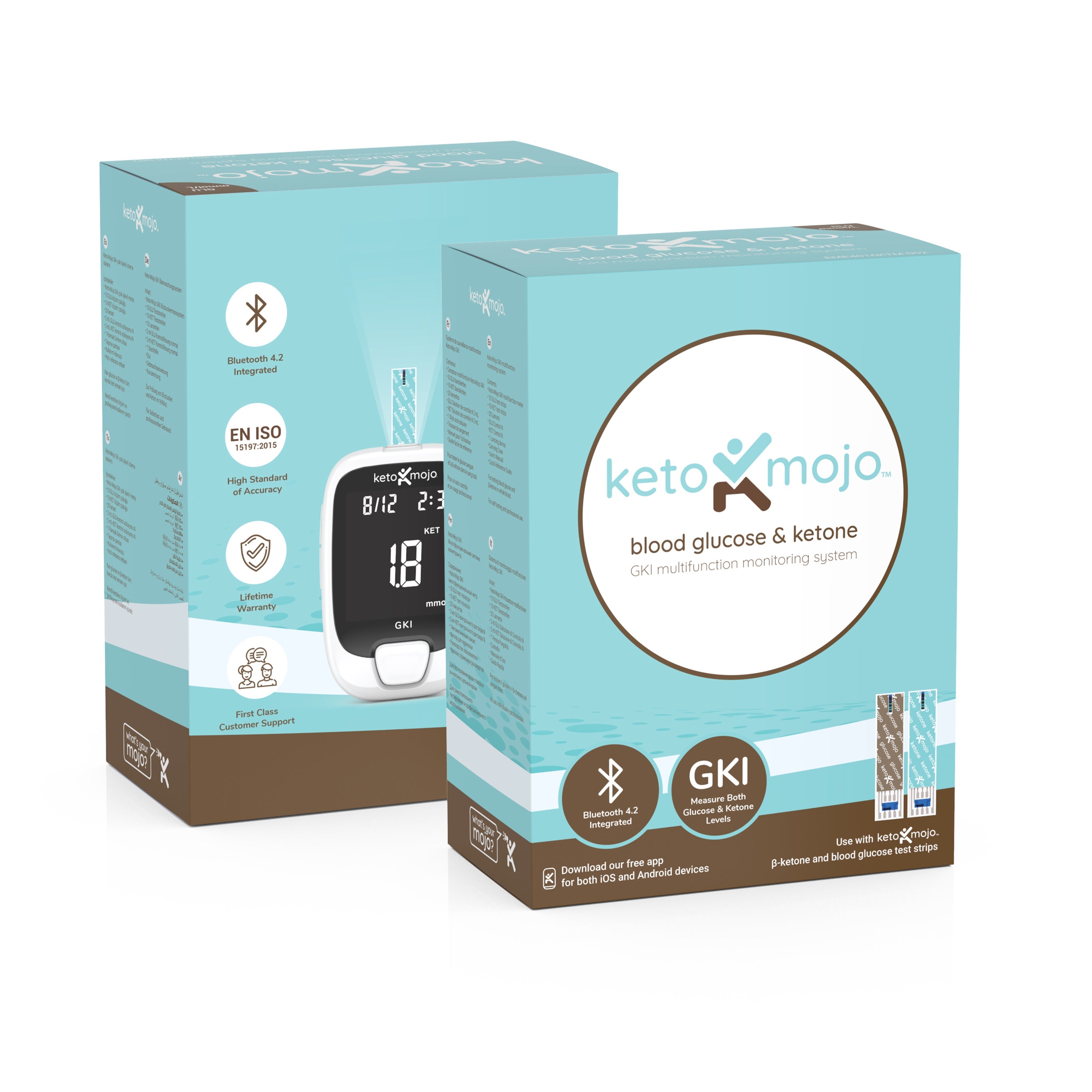 GKI-Bluetooth Blood Glucose & Ketone Meter Promo Kit (mmol) – Keto-Mojo UK