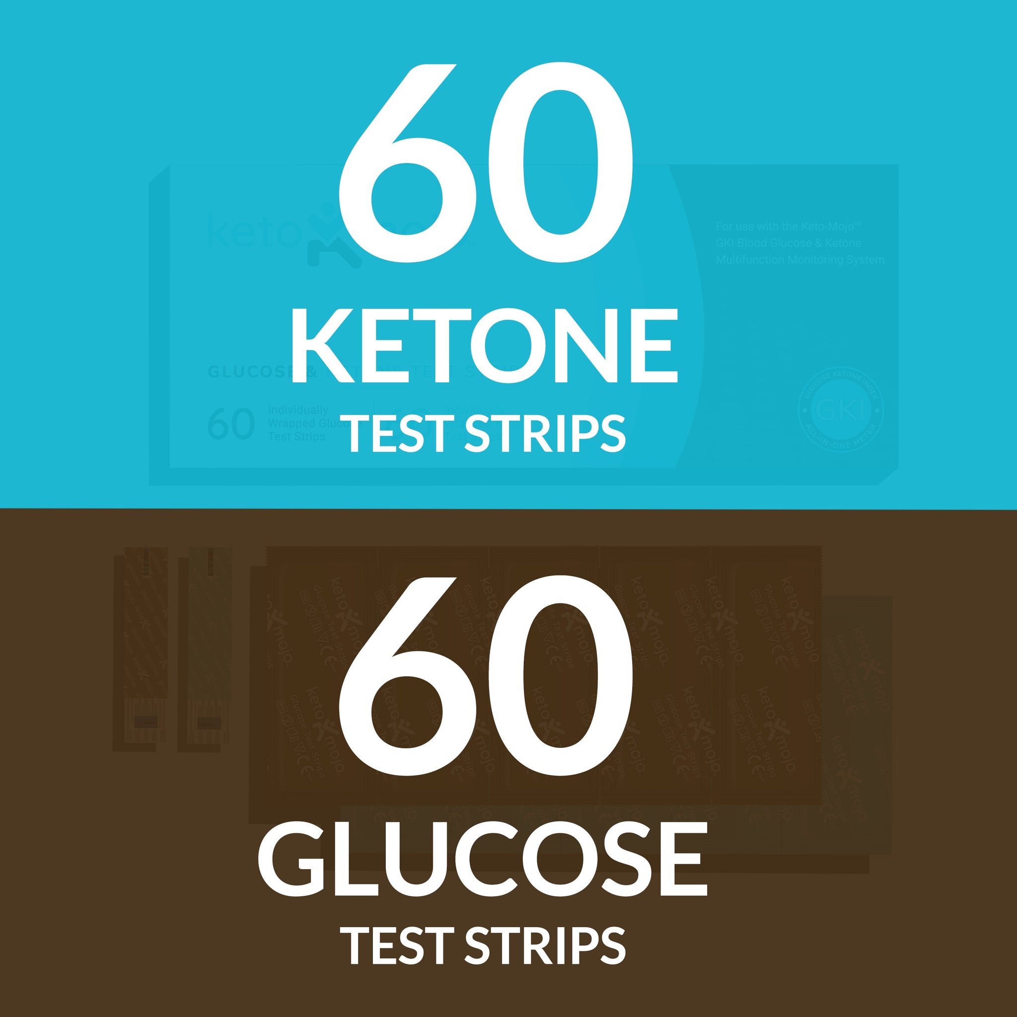 Shop Here for GKI Test Strips (60 Glucose + 60 Ketones) - EU – Keto-Mojo UK