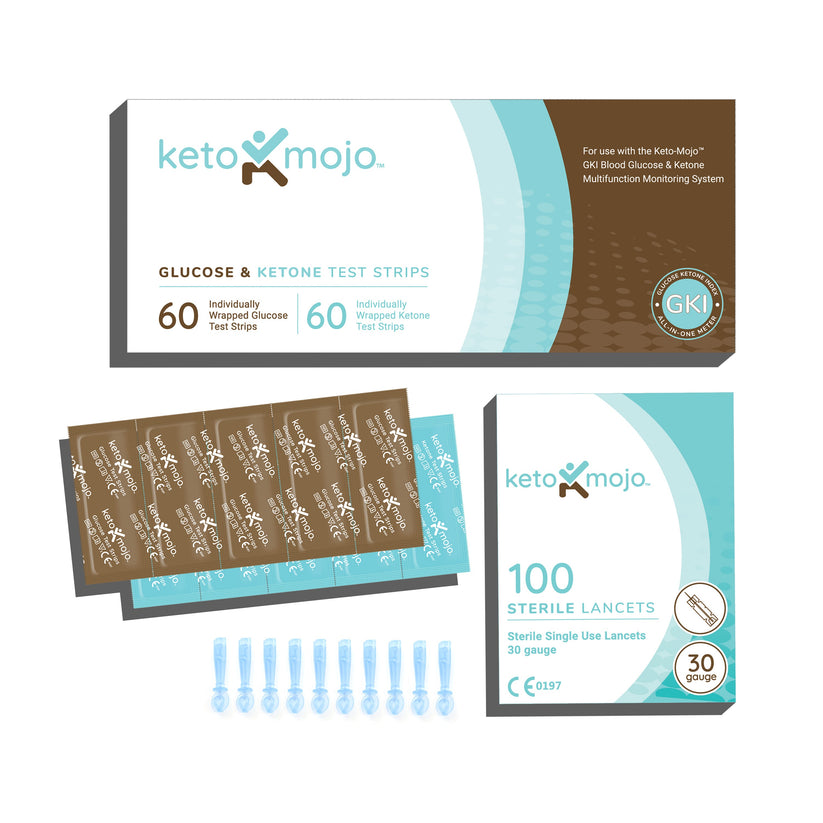 Shop GKI Glucose & Ketone Strip Super Pack | KETO-MOJO EU – Keto-Mojo UK
